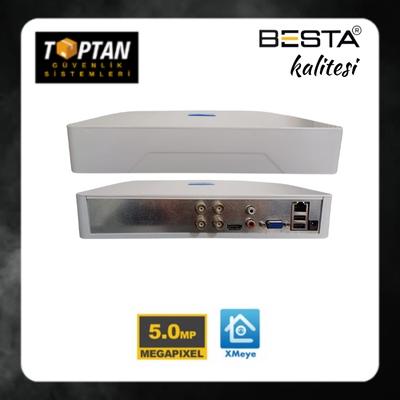 BESTA 4 KANAL 5 MP H.265 HİBRİT KAMERA KAYIT CİHAZI - BS314 fiyatı fiyatları