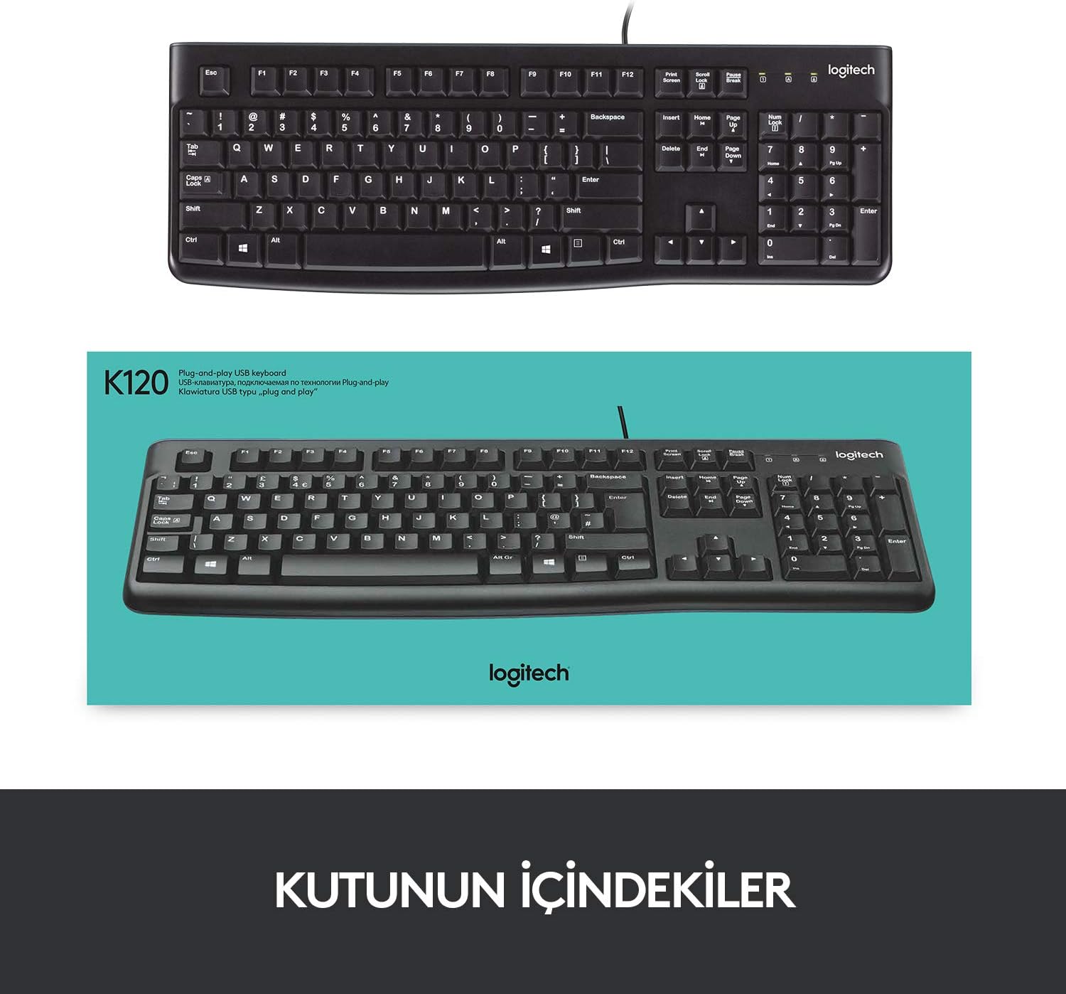 Logitech K120 Kablolu Klavye fiyatı fiyatları