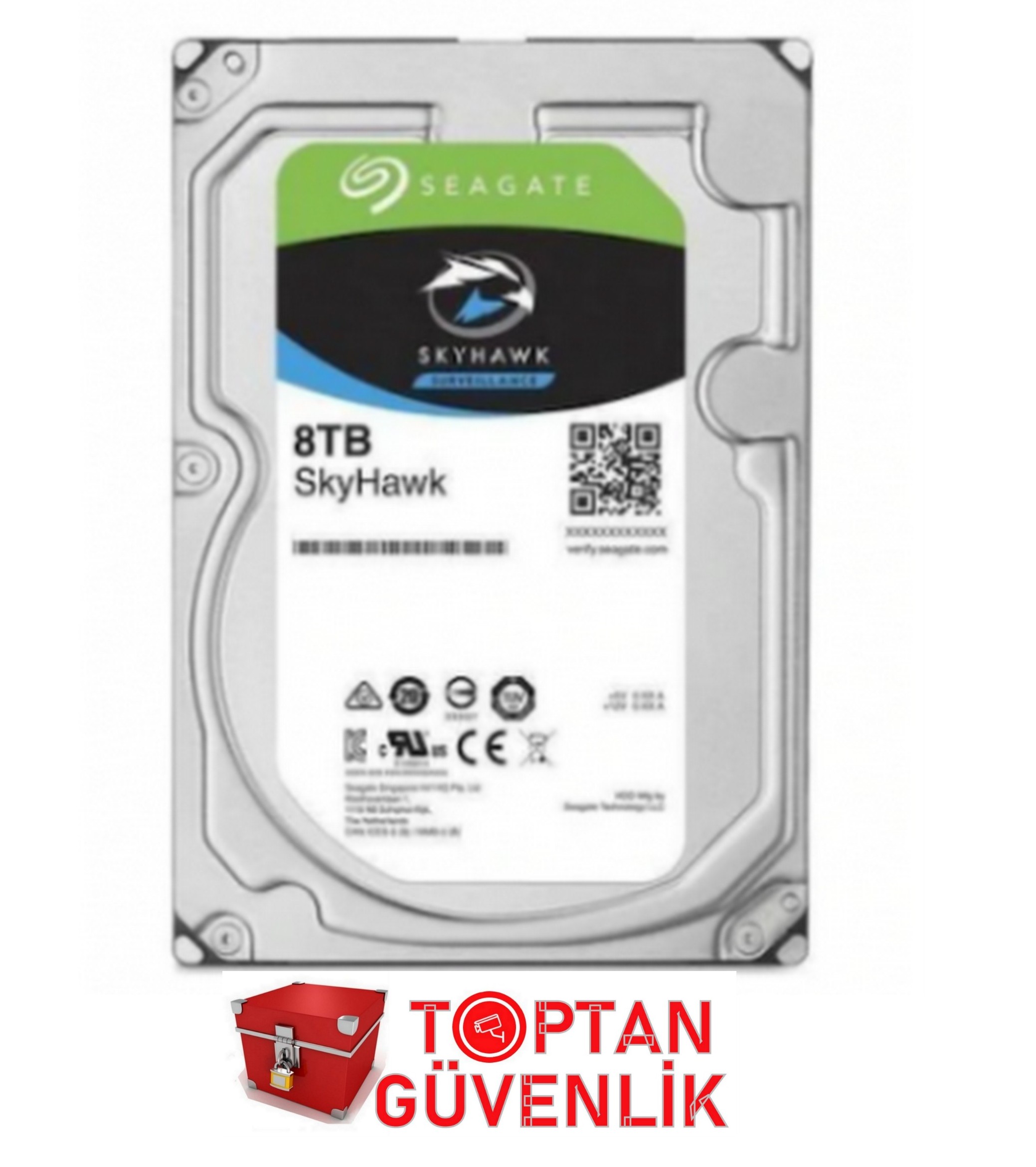 Seagate Skyhawk ST8000VX004 3.5" 8 TB 256 MB SATA 3 HDD Güvenlik Diski ...